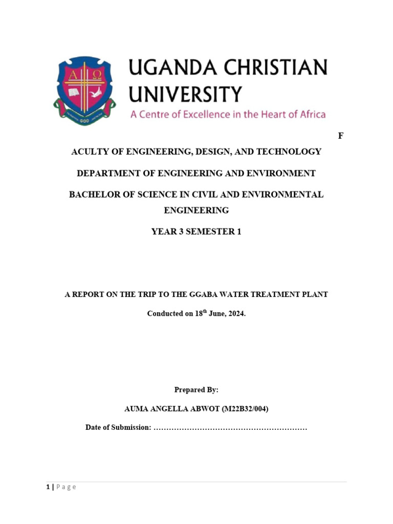 Ggaba Report | PDF | Water Purification | Sewage Treatment