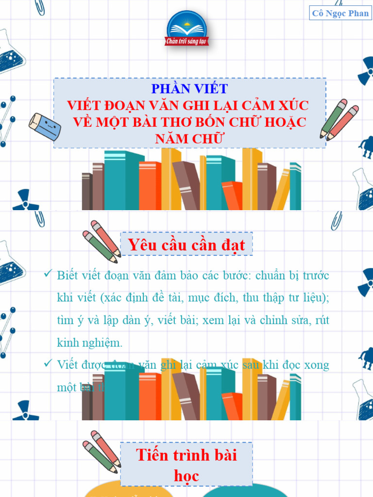 Ngu Van 7 Bai 1 Viet Doan Van Ghi Lai Cam Xuc Ve Bai Tho Bon Chu Nam Chu | PDF