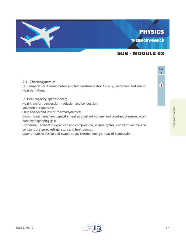 Physics: Sub - Module 03 | PDF | Fahrenheit | Thermocouple