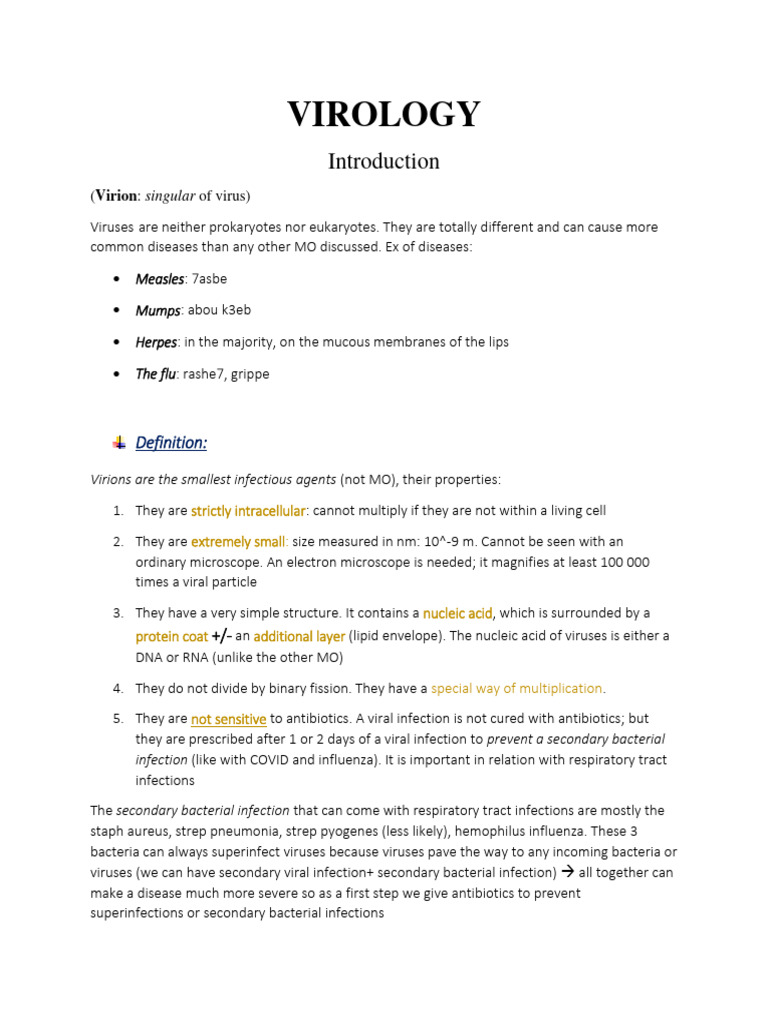 Virology 1 | Download Free PDF | Virus | Microorganism