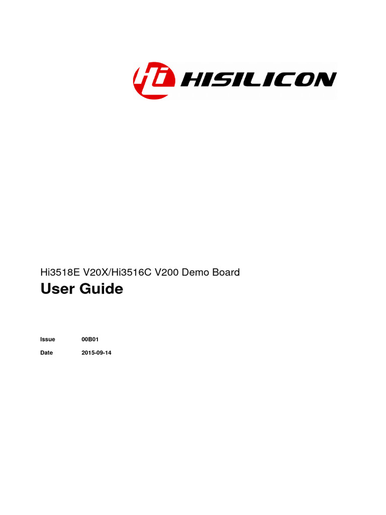 Hi3518E V20X Hi3516C V200 Demo Board User Guide | PDF | Usb | Information And Communications ...