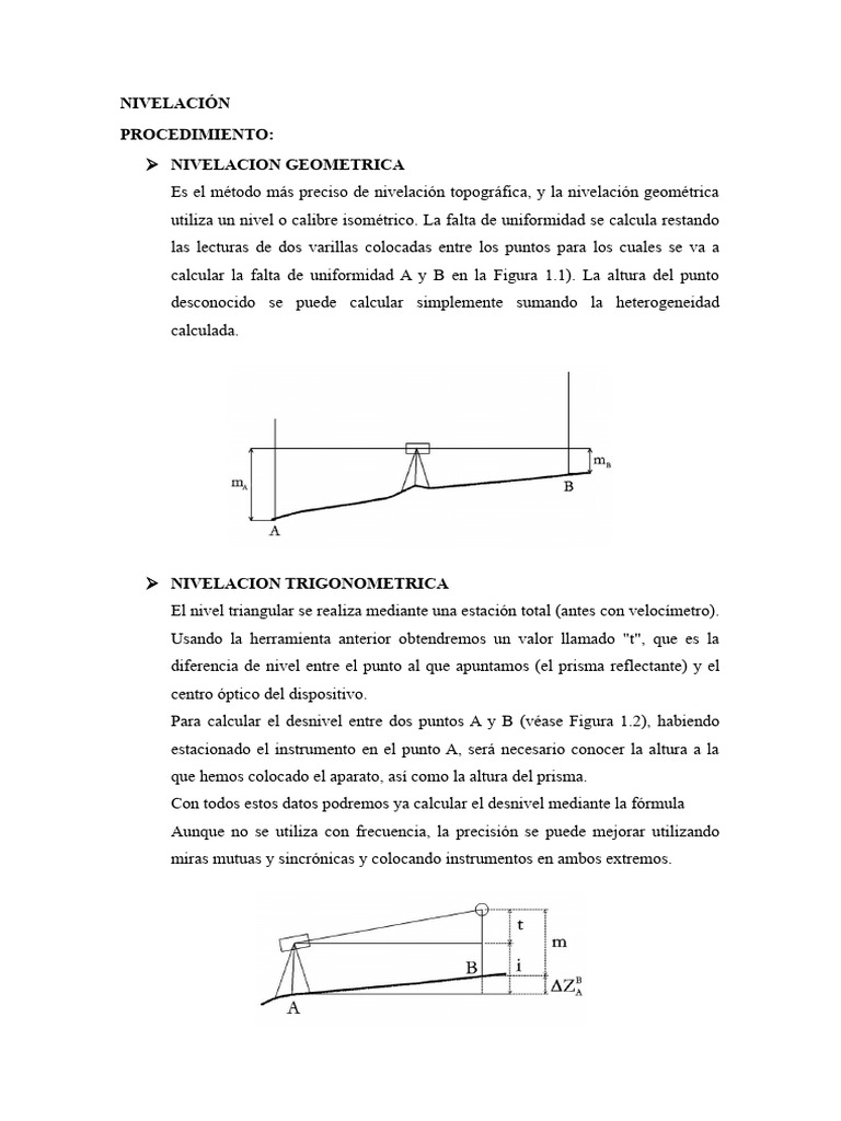 NIVELACIÓN y Perfil Longitudinal | PDF