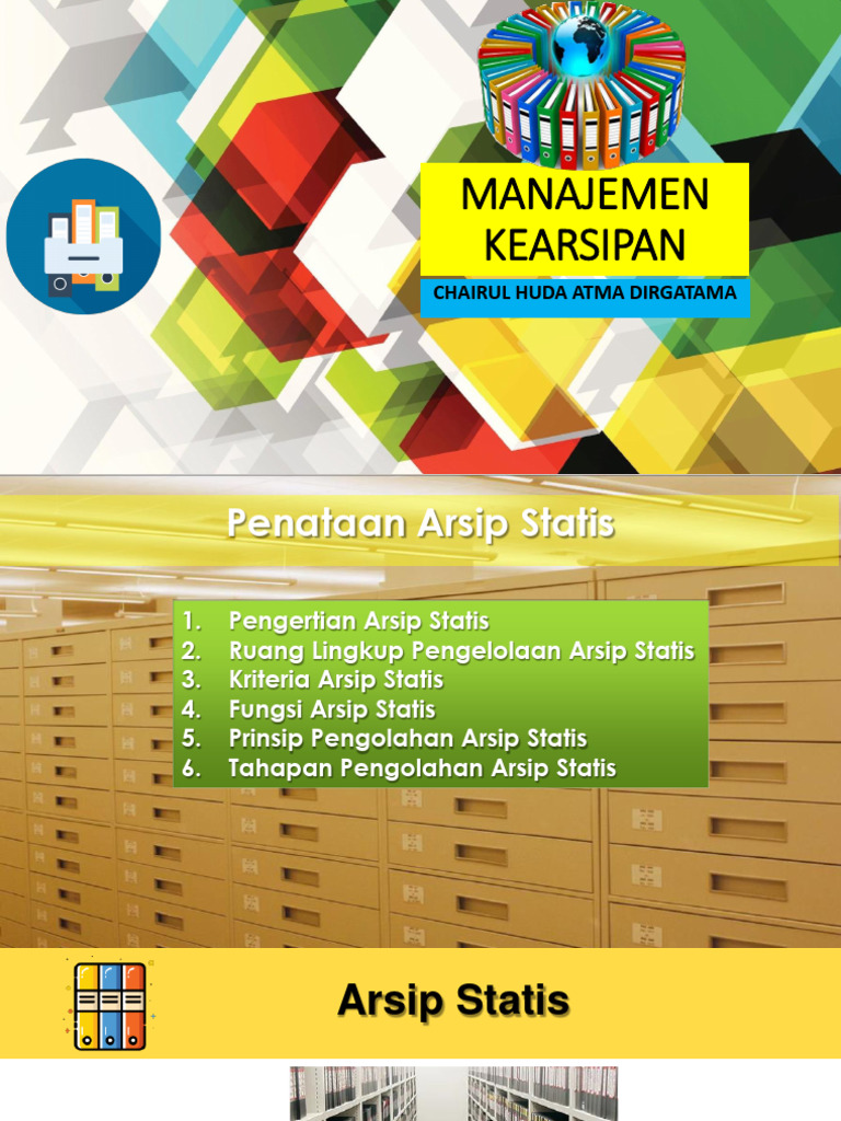 Manajemen Kearsipan - Pertemuan Arsip Statis | PDF