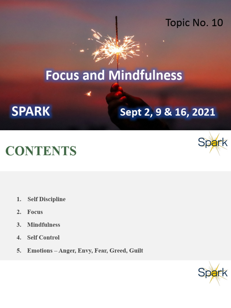 10 Focus and Mindfulness | PDF | Disciplines | Self Control