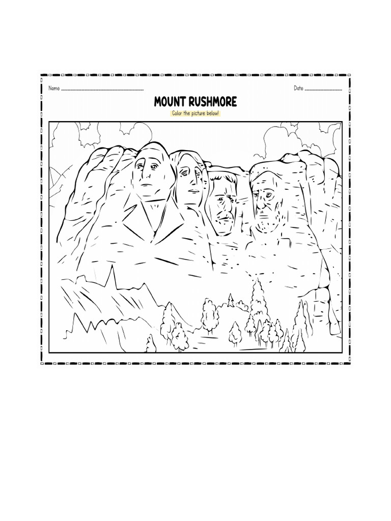 Mount Rushmore Printable Coloring Pages - 14311.jpg | PDF