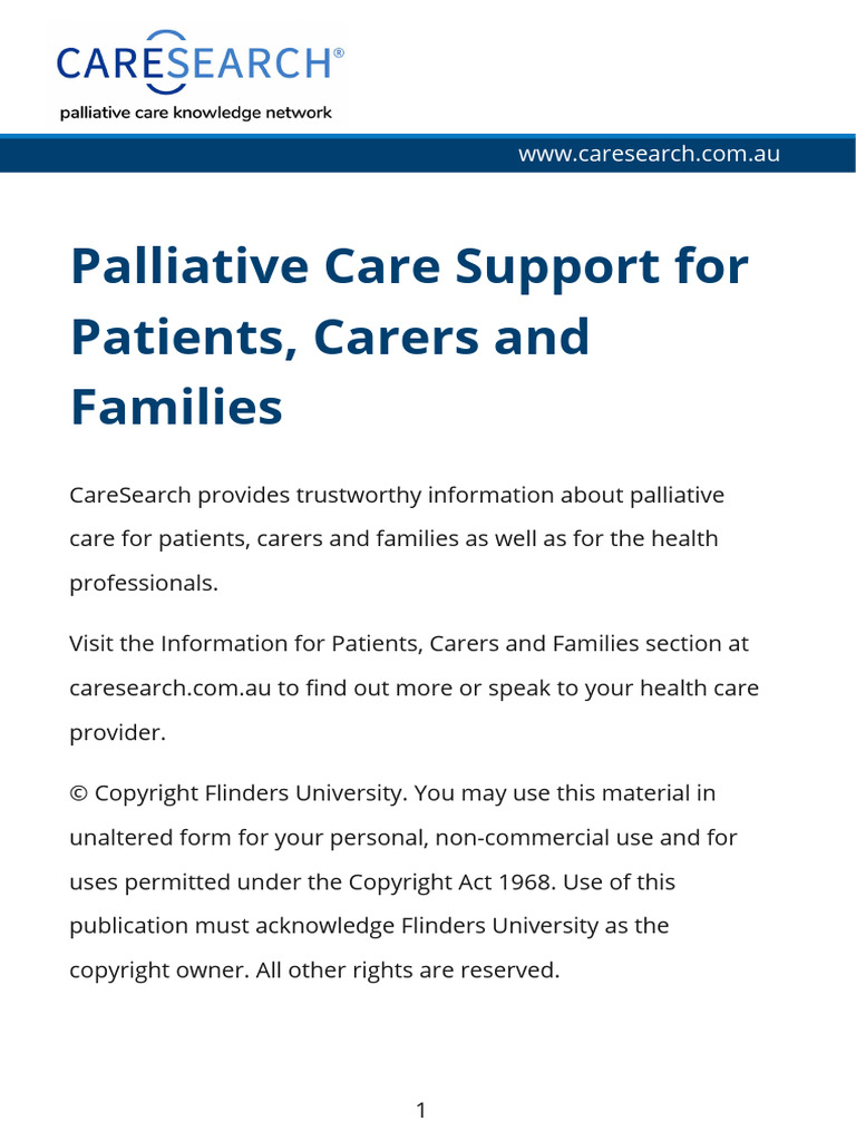 CareSearch-Understanding-palliative-Care-Booklet | PDF | Grief ...