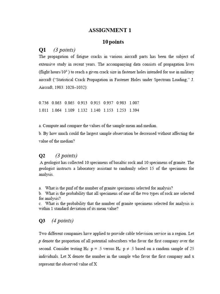 SM Assignment 1 | PDF