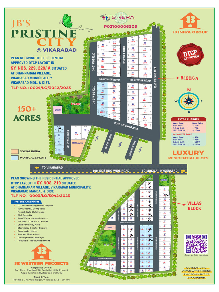Approved DTCP Layout for Vikarabad | PDF