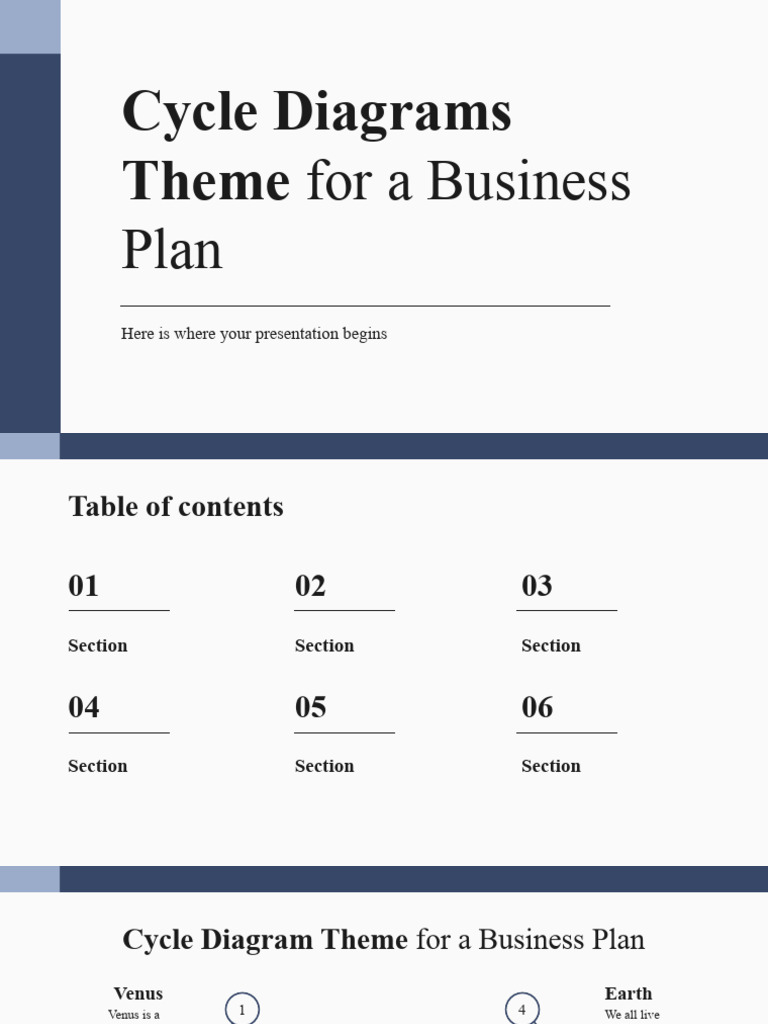Business Cycle Diagram Template | PDF | Planets | Planets In Astrology