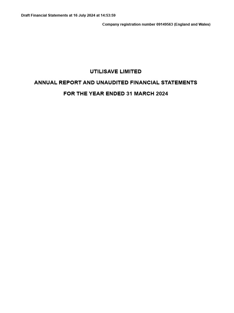 Draft Accounts for Year Ended 2024 | PDF | Deferred Tax | Equity (Finance)
