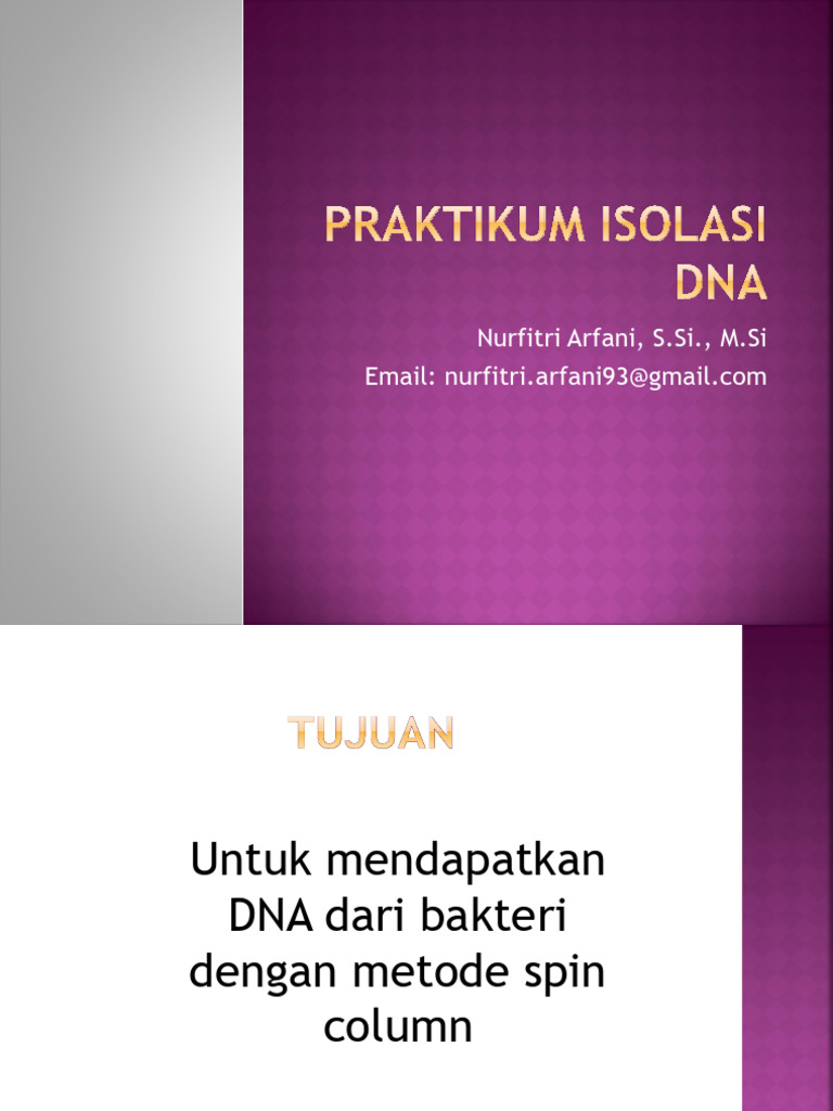 Praktikum Isolasi Dna | PDF | Kesehatan Holistik | Sains & Matematika