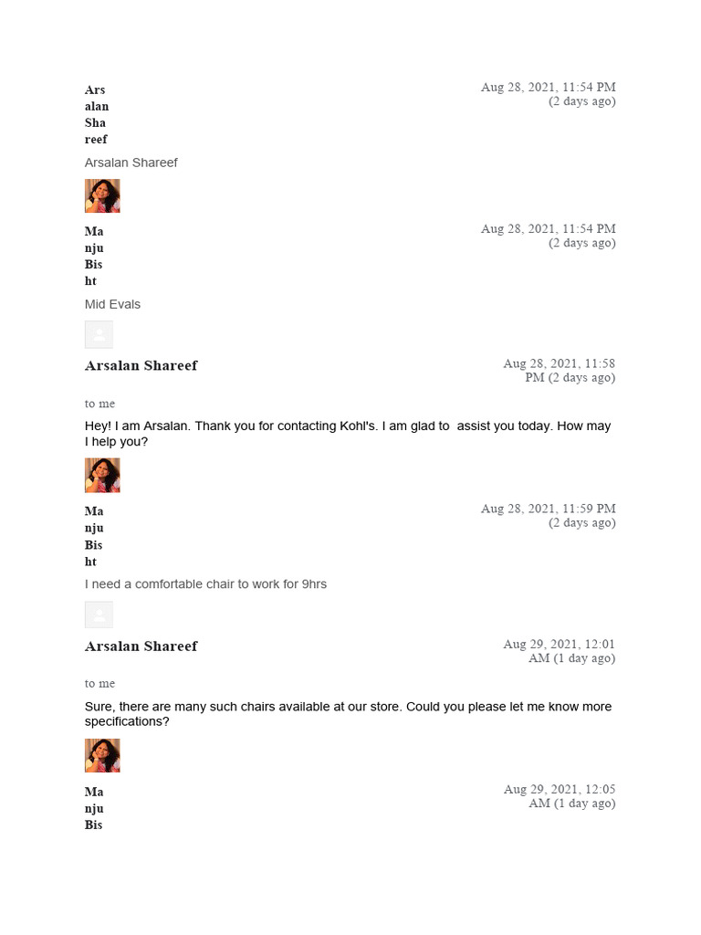 Arsalan Shareef Mid Evals | PDF