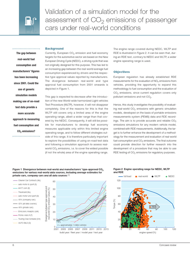 Real-World CO2 Emissions Simulation Study | PDF | Fuel Economy In ...