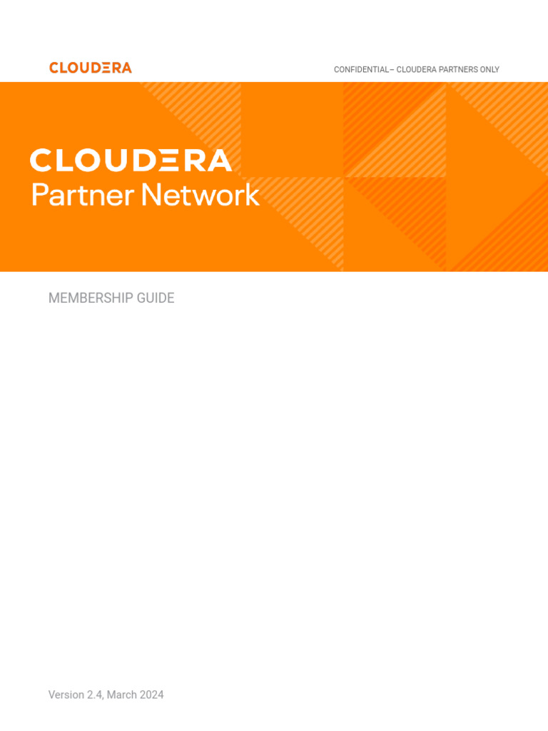 Cloudera Partner Program 2023 2024 v2 | Download Free PDF | Business | Computing