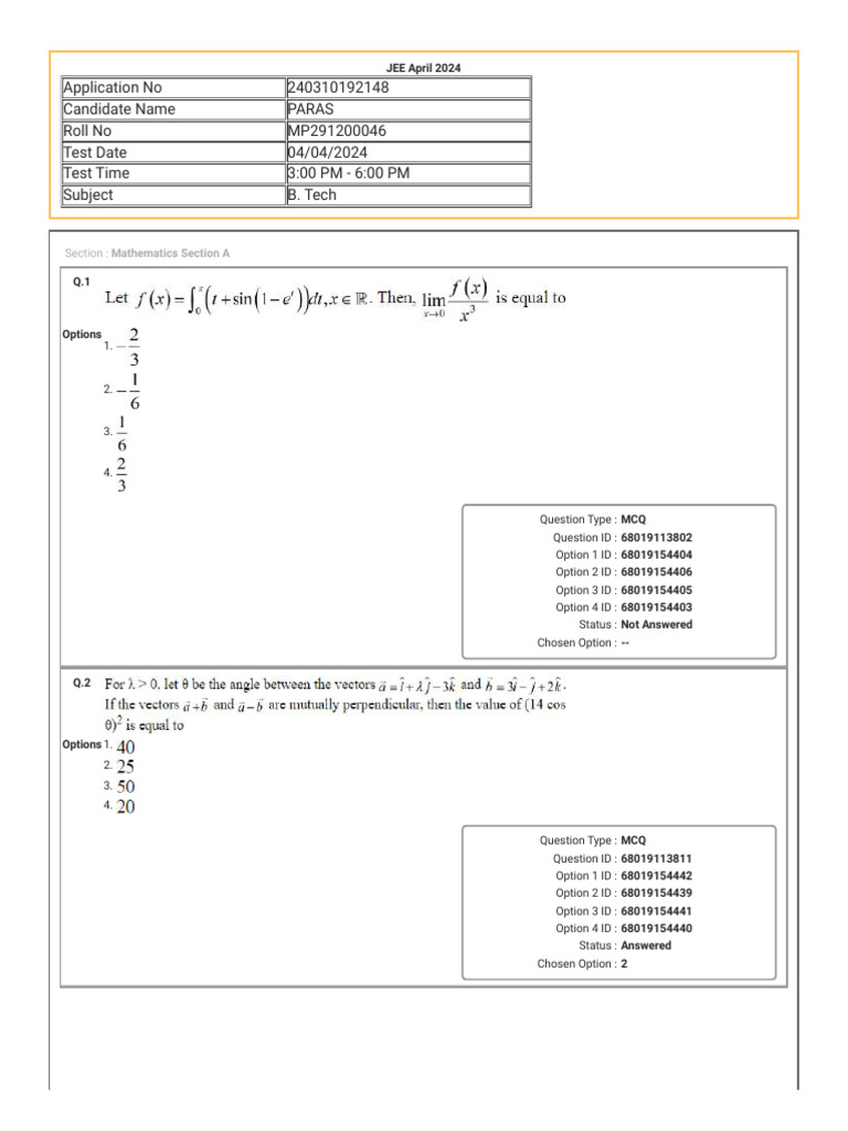 Session 2 Answer Key | PDF | Multiple Choice | Observation