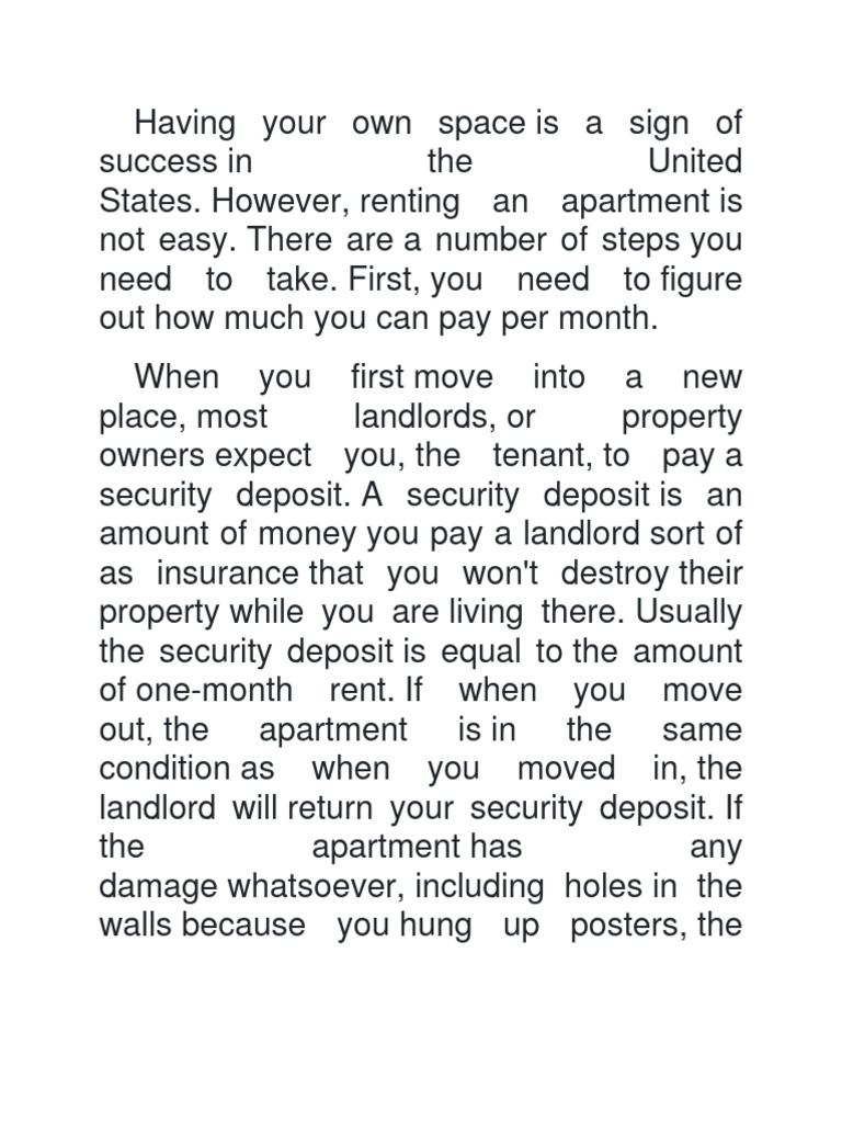 Having Your Own Space | PDF