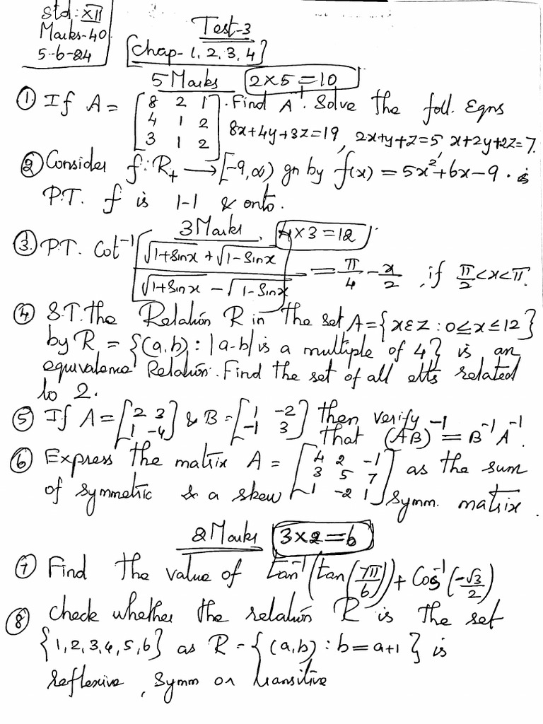 12 Test 3 QP 5 June 2024 | PDF
