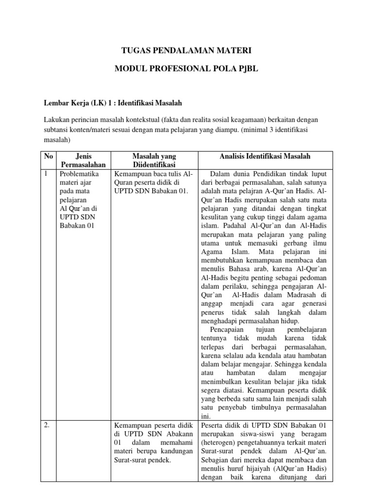 LK - PJBL MODUL 5 | PDF