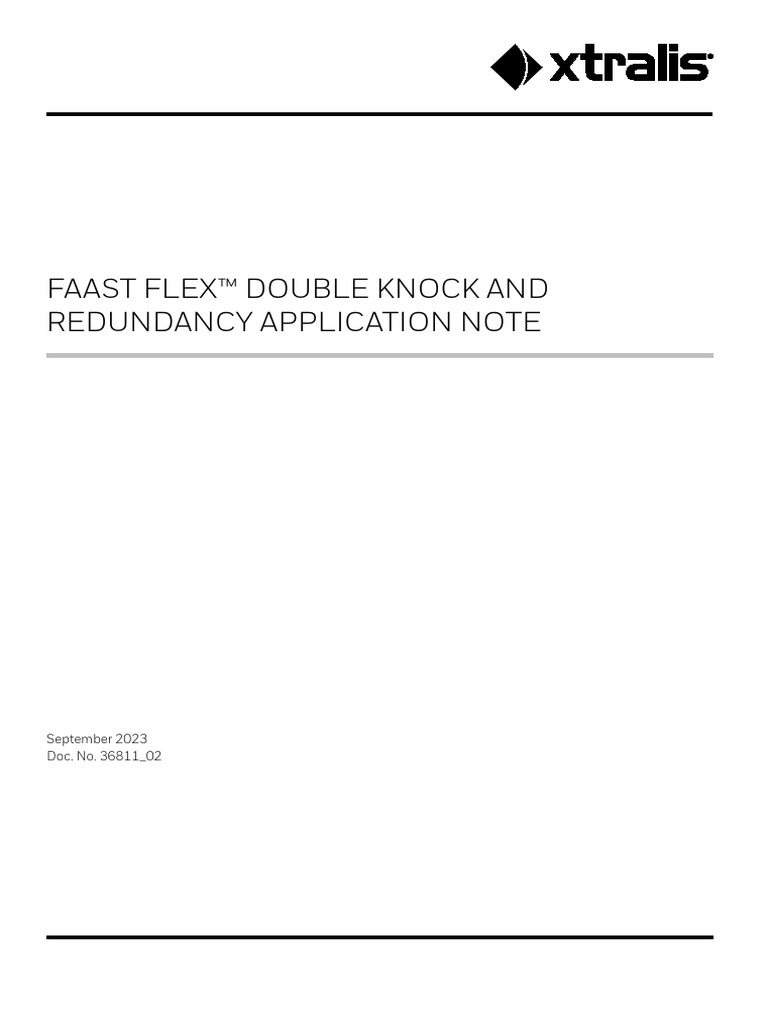 02 FAAST FLEX Double Knock Redundancy Application Note A4 IE | PDF ...
