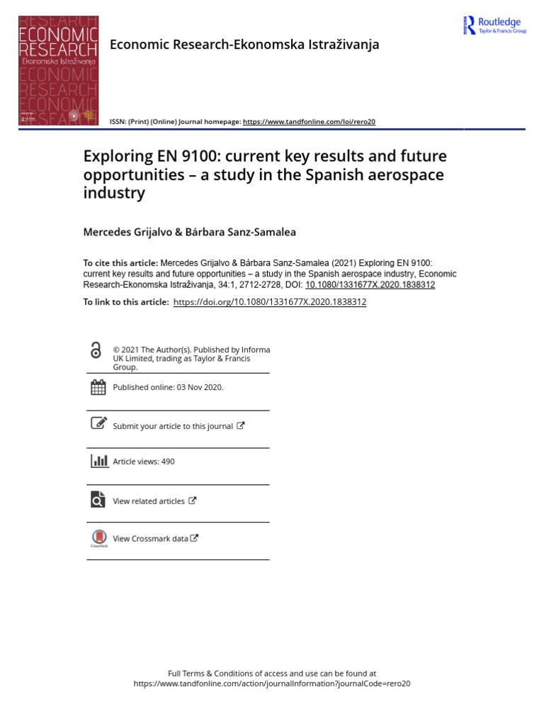 Exploring EN 9100 Current Key Results An | PDF | Innovation | Iso 9000