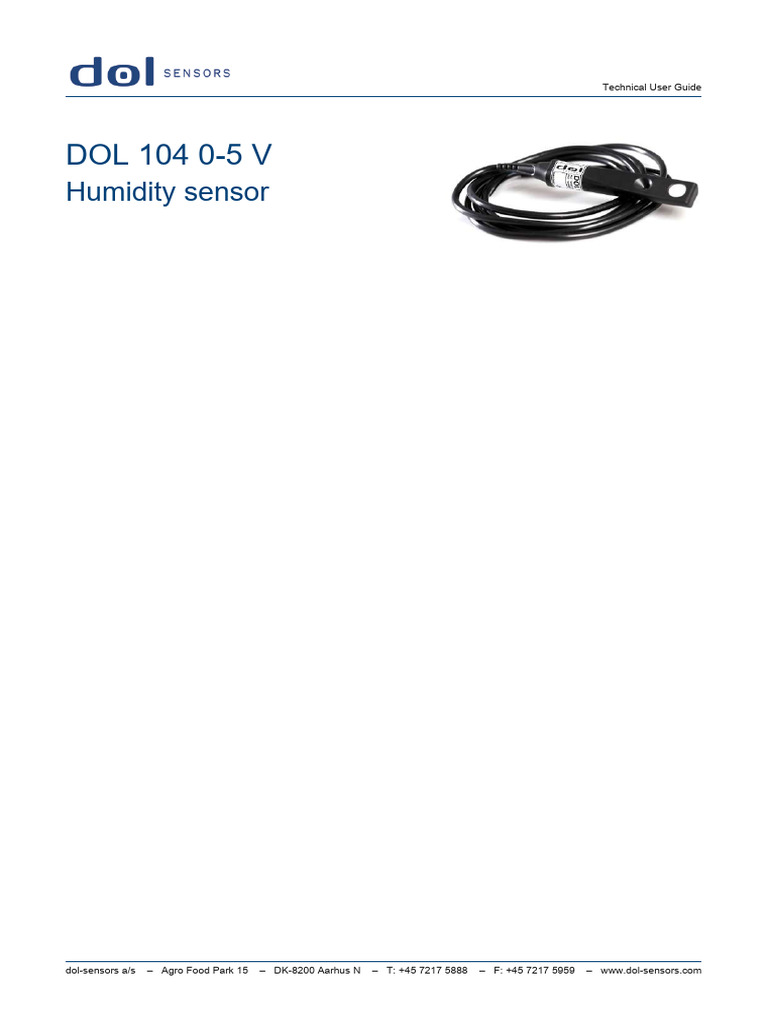 DOL 104 - 0 5V - Technical User Guide - EN | PDF | Sensor | Equipment