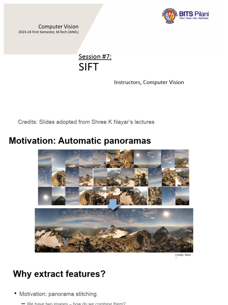 CV#7 SIFT Scale Invariant Feature Transform | PDF | Image Processing | Computer Vision