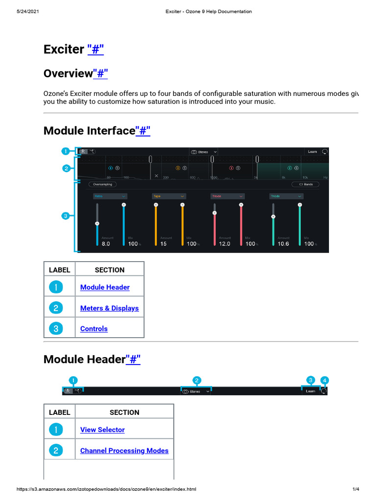 Exciter - Ozone 9 Help Documentation | PDF | Vacuum Tube | Transmitter
