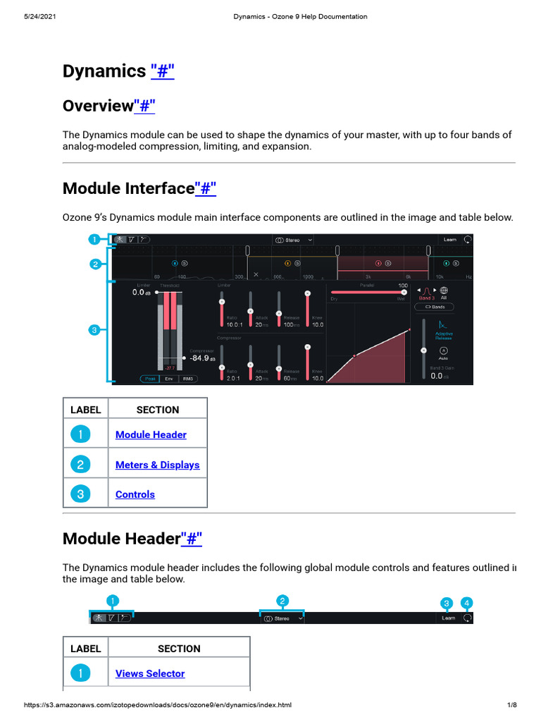 Ozone 9 Dynamics Module Guide | PDF | Computer Engineering | Electronics