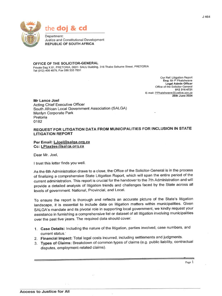 South African Local Government Association. | PDF