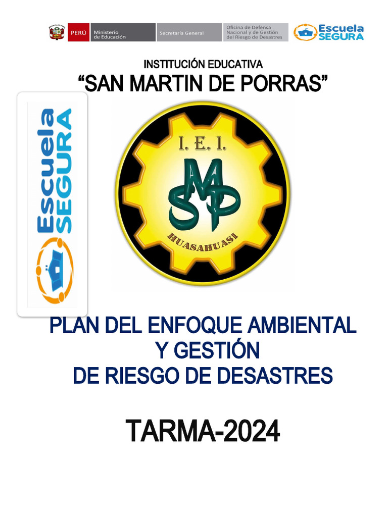 Plan de GRD San Martin de Porras - 2024 | PDF | Riesgo | Radiación