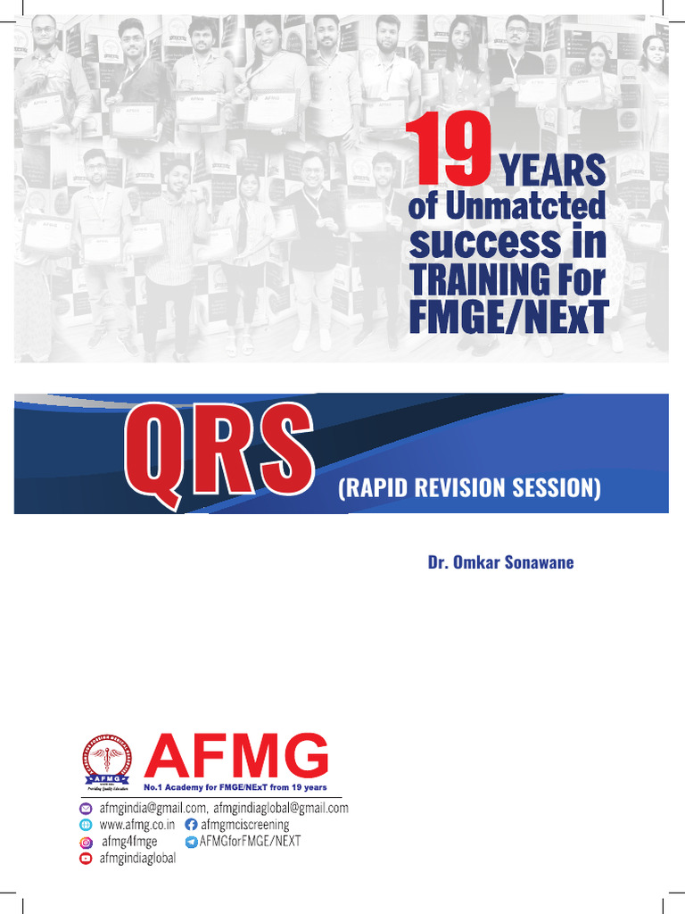 AFMG QRS Jan 24 - Dr. Omkar Final | PDF | Doctor Of Medicine | Health Care