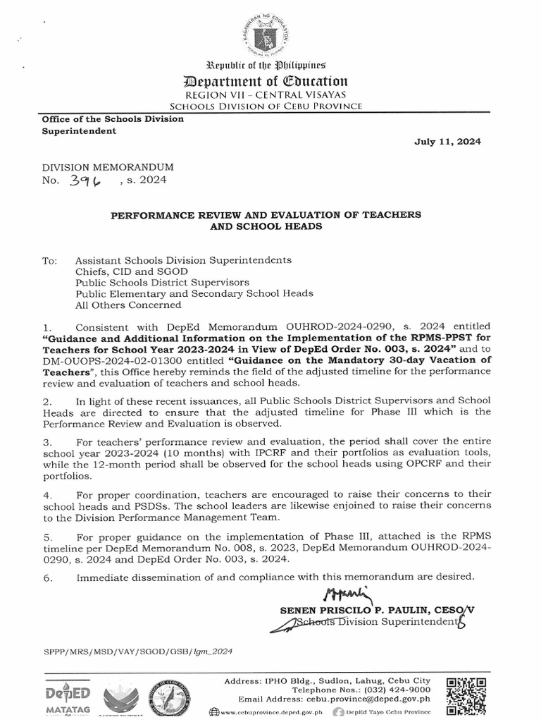 DM s2024 396-RPMS-review | PDF