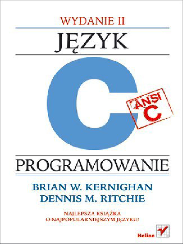 Język ANSI C. Programowanie. Wydanie II | PDF