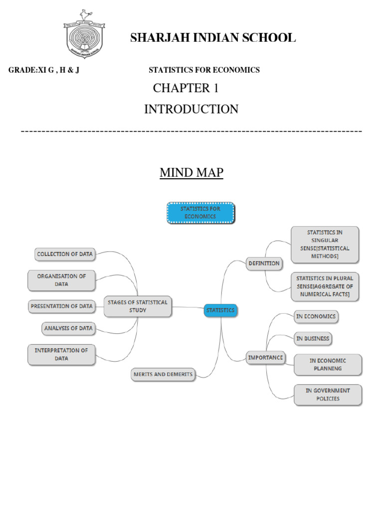 Class 11 Statistics: Chapter 1 Notes | PDF | Statistics | Economics