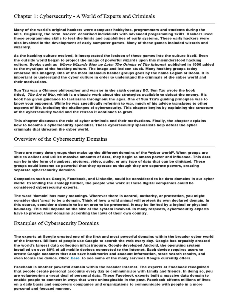 Cyber Security by Cisco Academy | PDF | Security | Computer Security