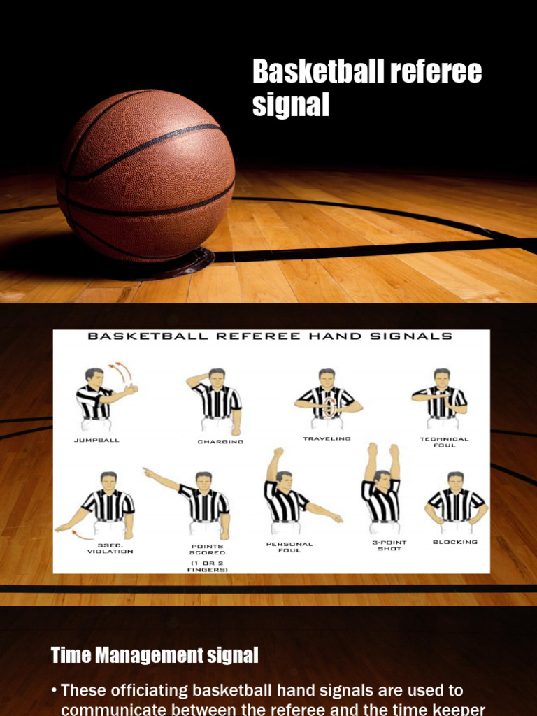 11-Basketball-Referee-Signal-2nd-Sem 2 | PDF | Hand | Sports Rules And ...