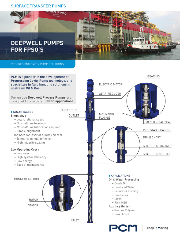 Pcm Deepwell Pumps Fpso Product Sheet 7 | Download Free PDF | Pump ...