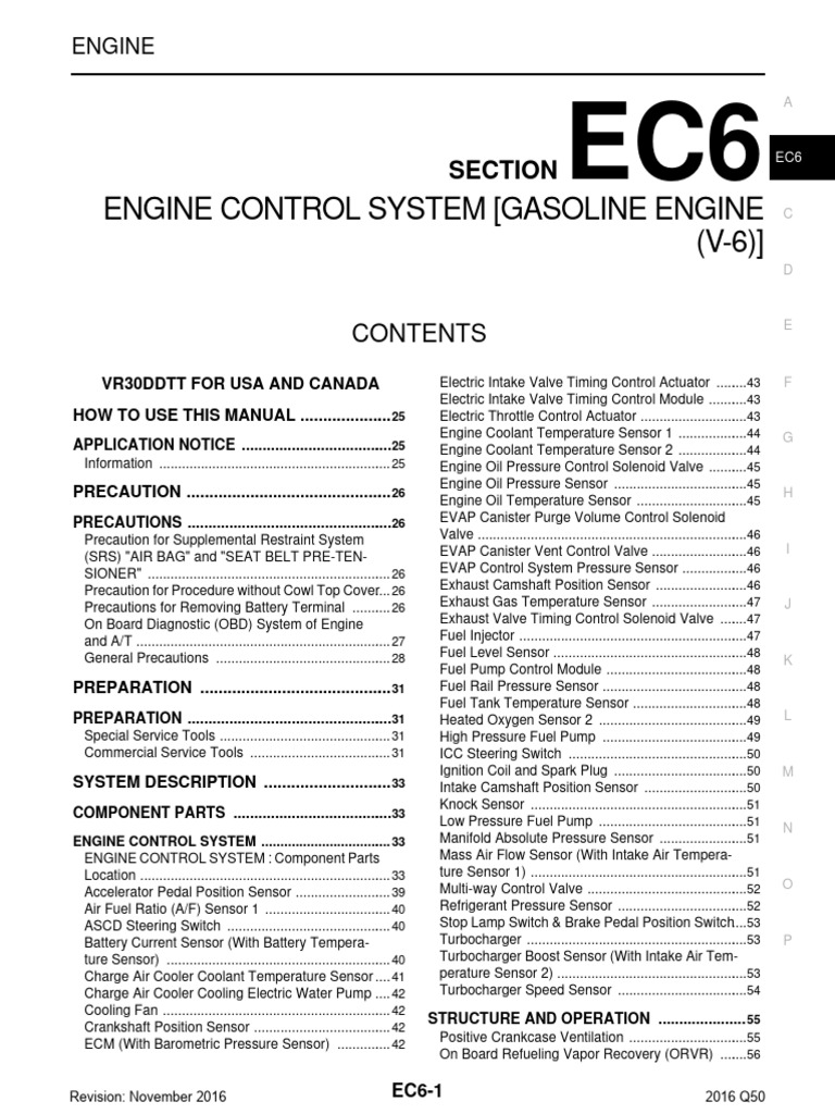 Ec6-Engine Control System (Gasoline v6) | PDF | Turbocharger | Engines