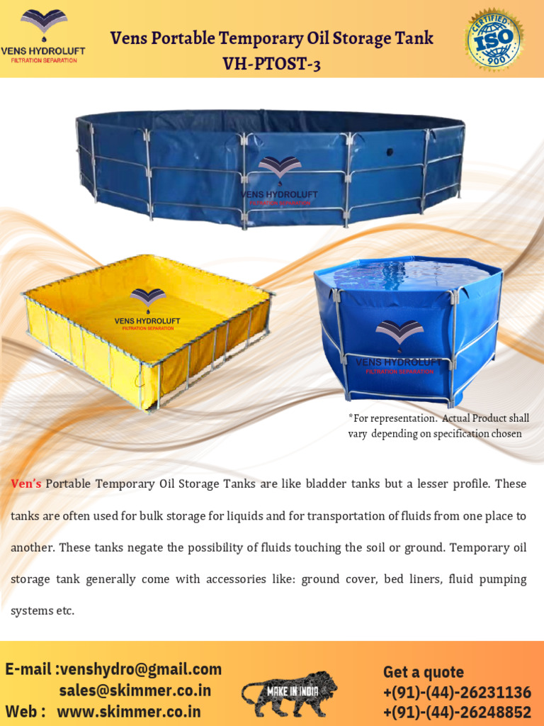 Ven - S Portable Temporary Oil Storage Tank Datasheet - 18.07.2024 ...