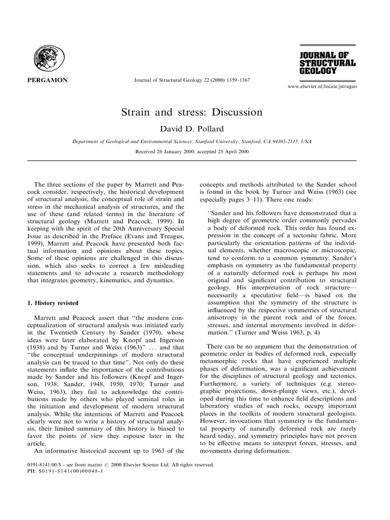 Strain and Stress Discussion | PDF | Structural Geology | Stress ...
