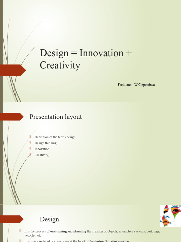 Design = Innovation + Creativity | PDF | Creativity | Design
