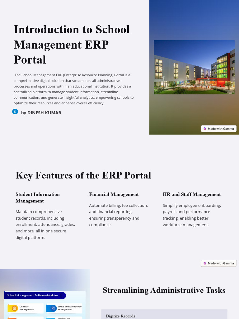 Introduction-to-School-Management-ERP-Portal | PDF | Enterprise ...