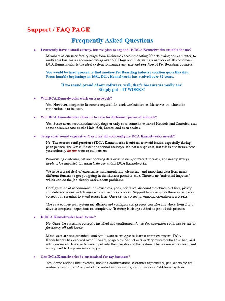 DCAKworks Support - FAQ Page | PDF | Subscription Business Model | Computing