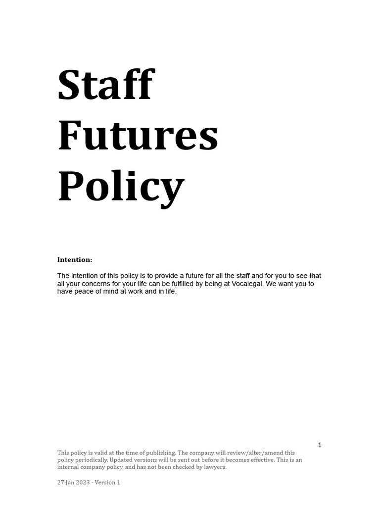 Future Policy | PDF | Salary | Corporate Social Responsibility