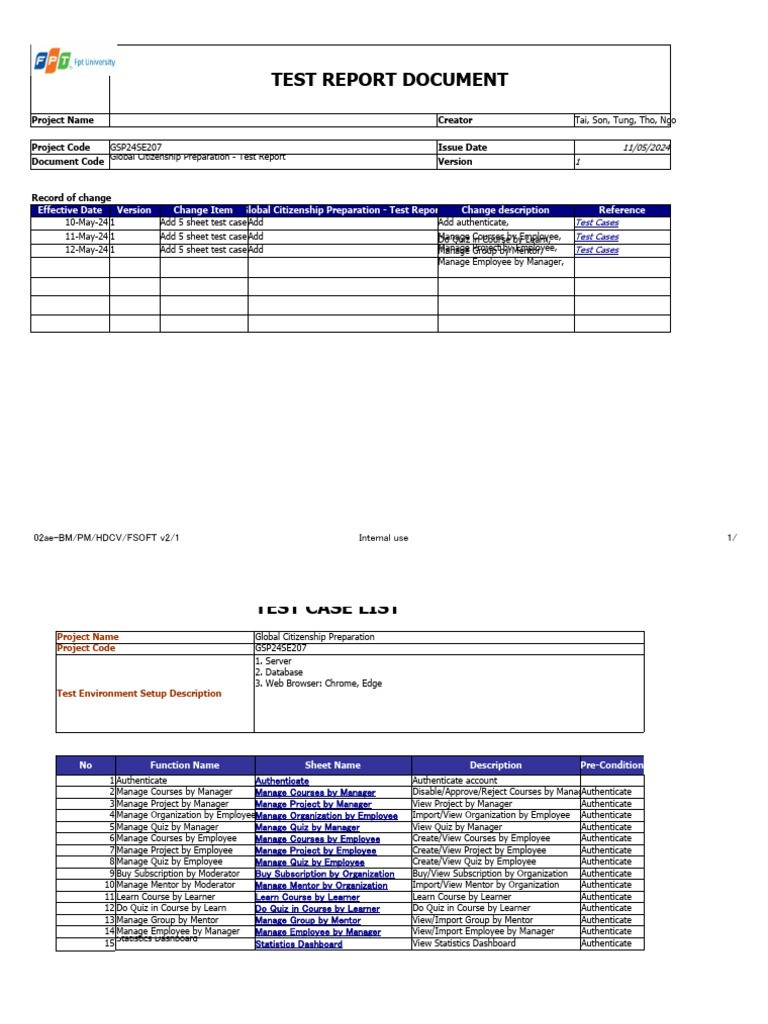 SP24SE207 GSP11 GlobalCitizenshipPreparation TestReport | PDF ...