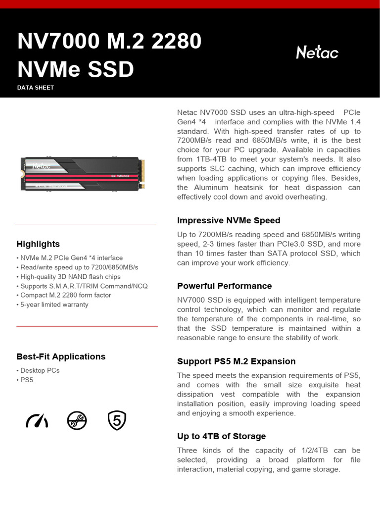 Specs 4ms | PDF | Solid State Drive | Office Equipment