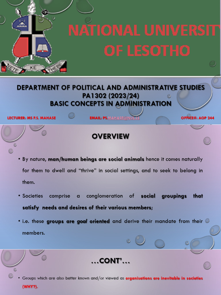 PA1302 Unit 1.1 Overview - Introduction To Organisations | PDF ...