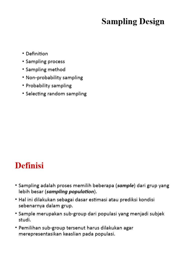 Teknik Sampling | PDF