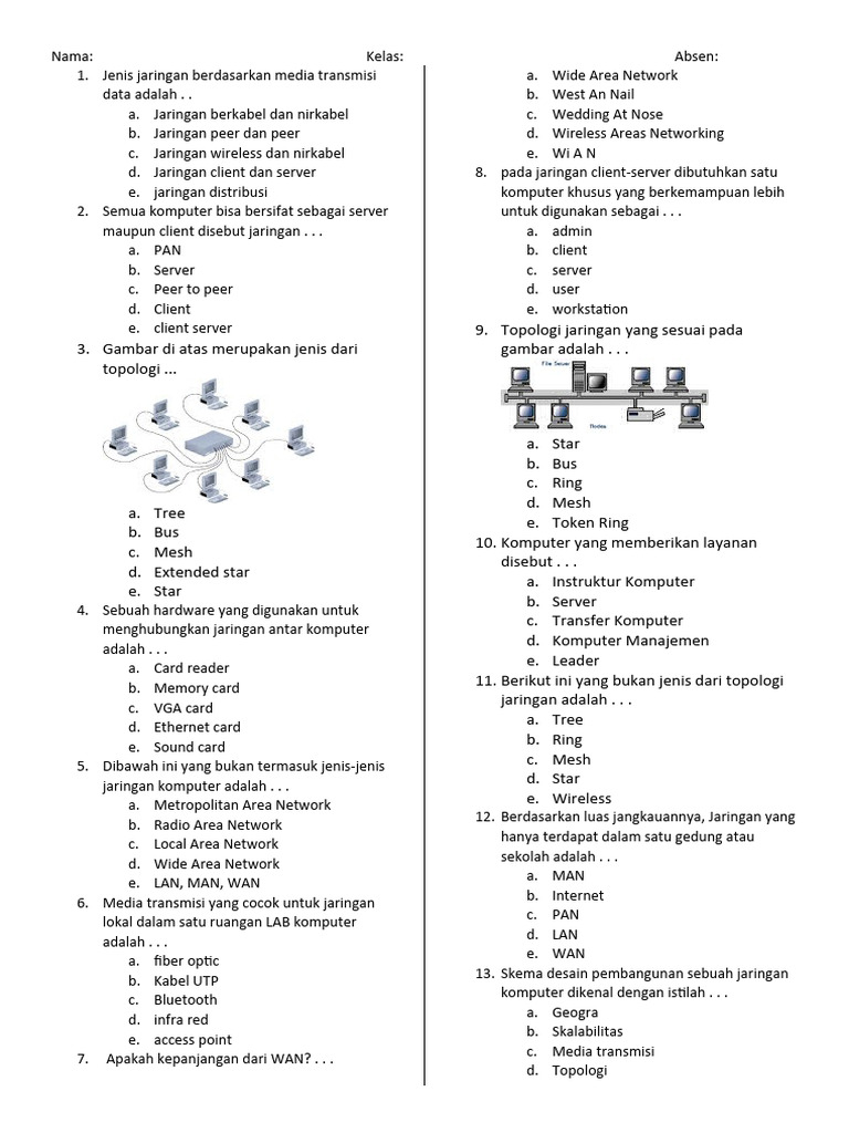 Soal Kelas X - 3 (Cetak) | PDF
