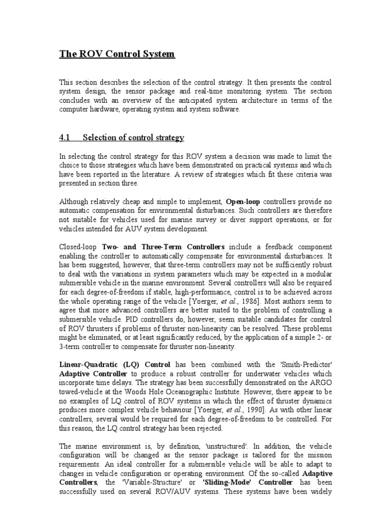 Underwater ROV Control System | PDF | Electronic Filter | Rocket Engine